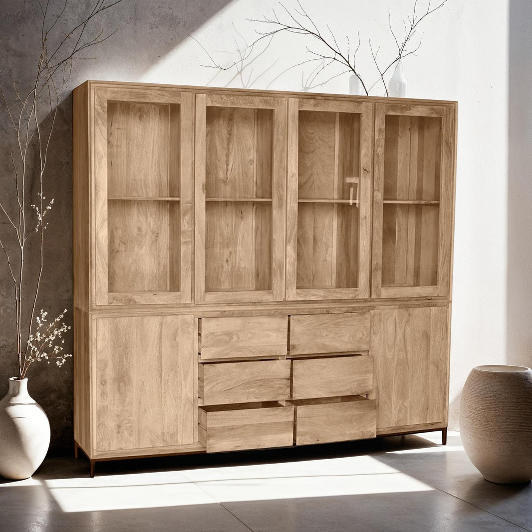 Vaisselier Design en bois massif - Rangement Élégant pour Votre Cuisine ...
